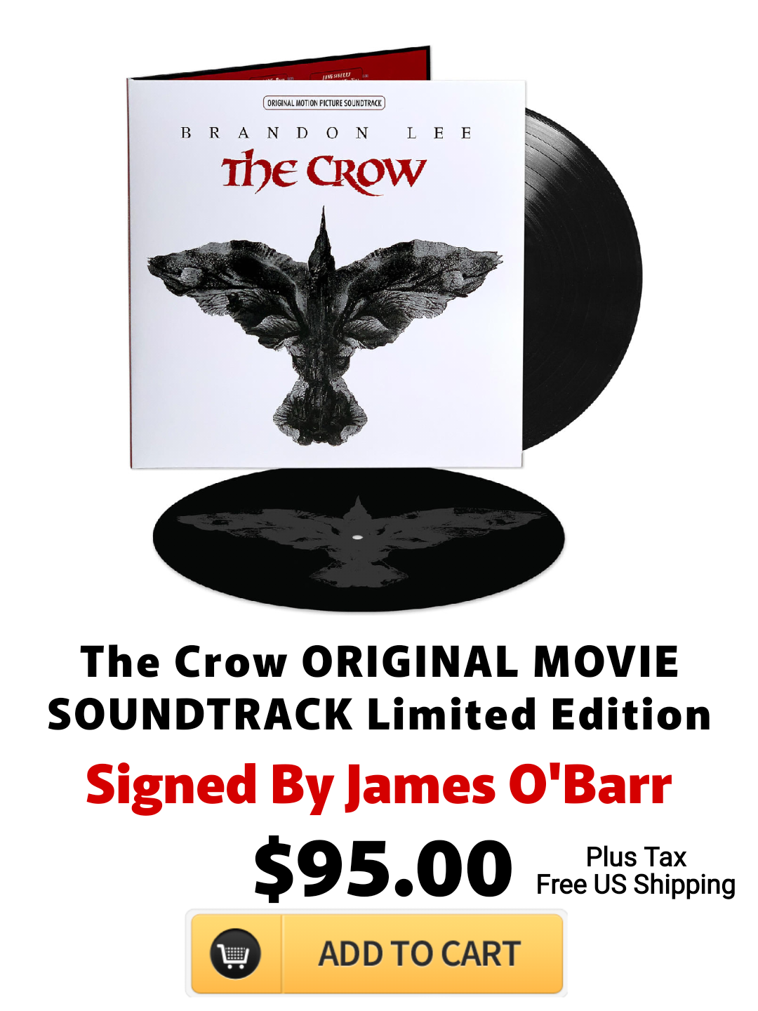 The Crow ORIGINAL MOVIE SOUNDTRACK Limited Edition – autographheroes